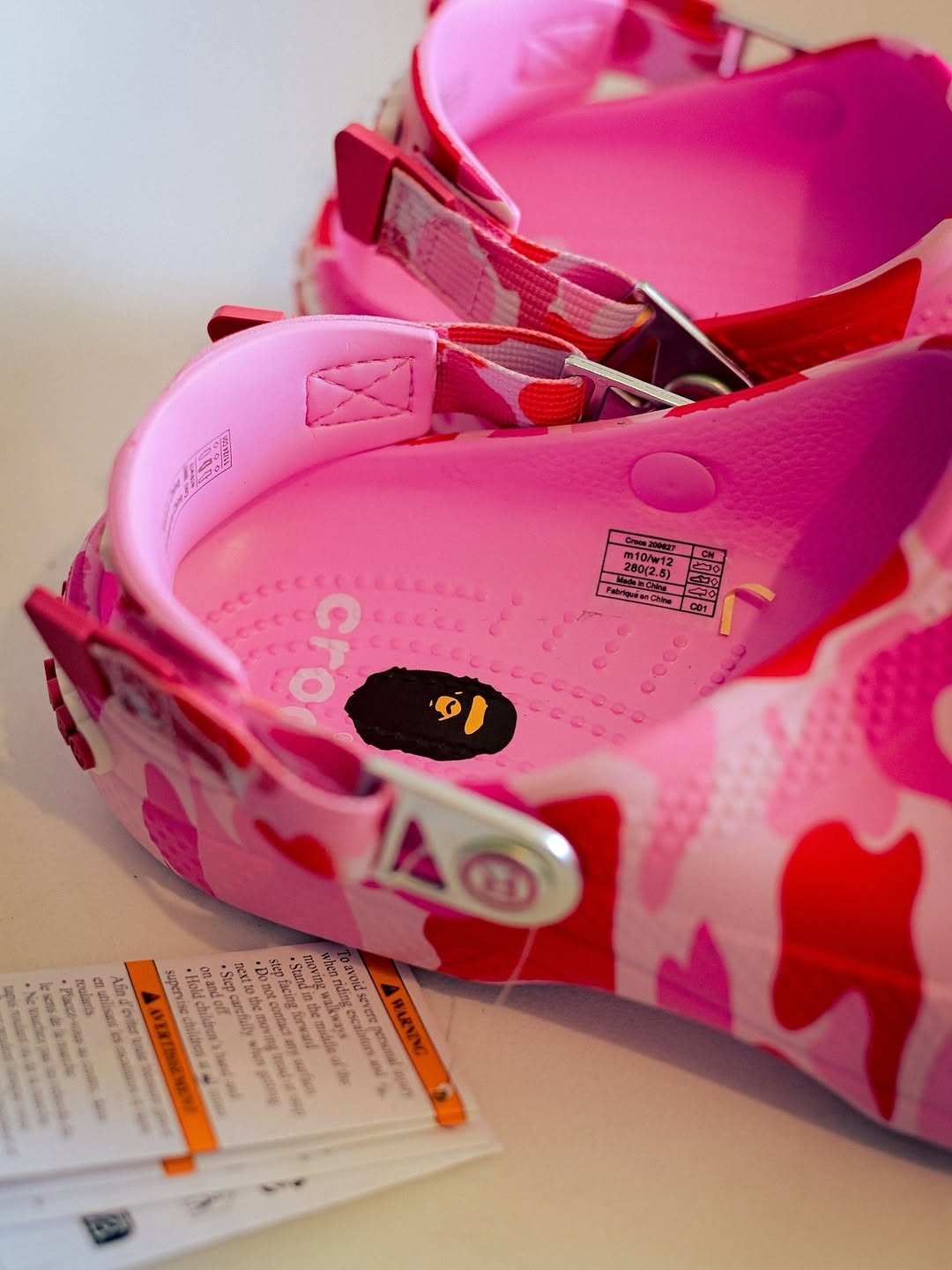 Bape Ape Pink croc – Crocs & Bling