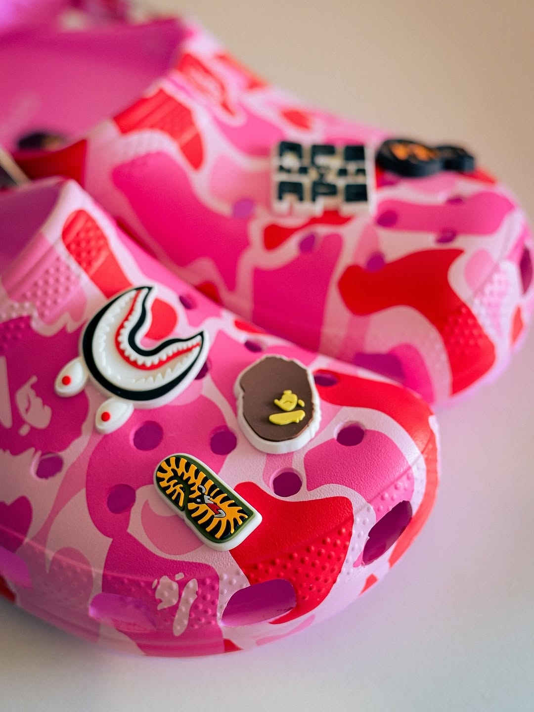 Bape Ape Pink croc – Crocs & Bling